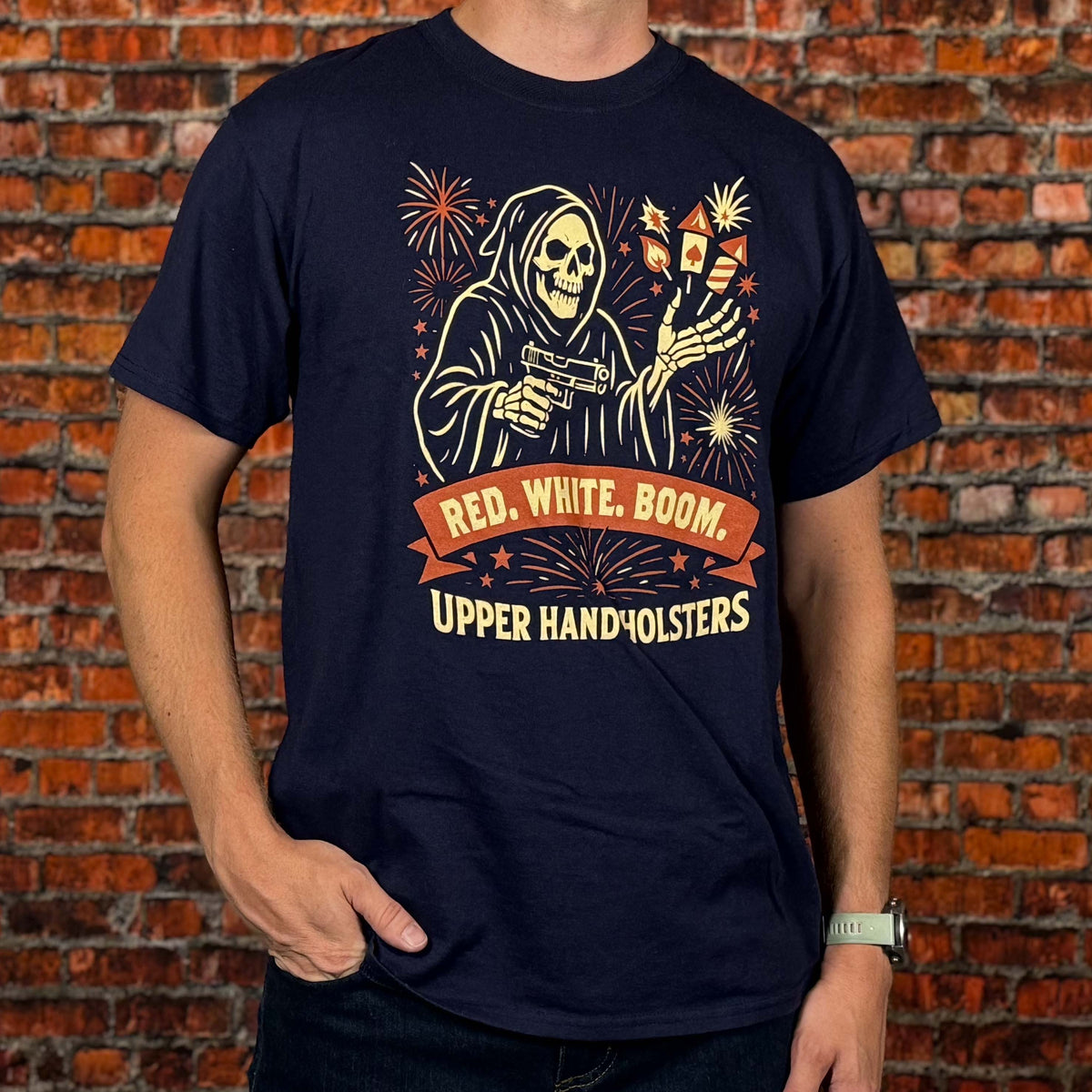 4th of July Reaper Tee – Red, White, Boom – Upper Hand Holsters